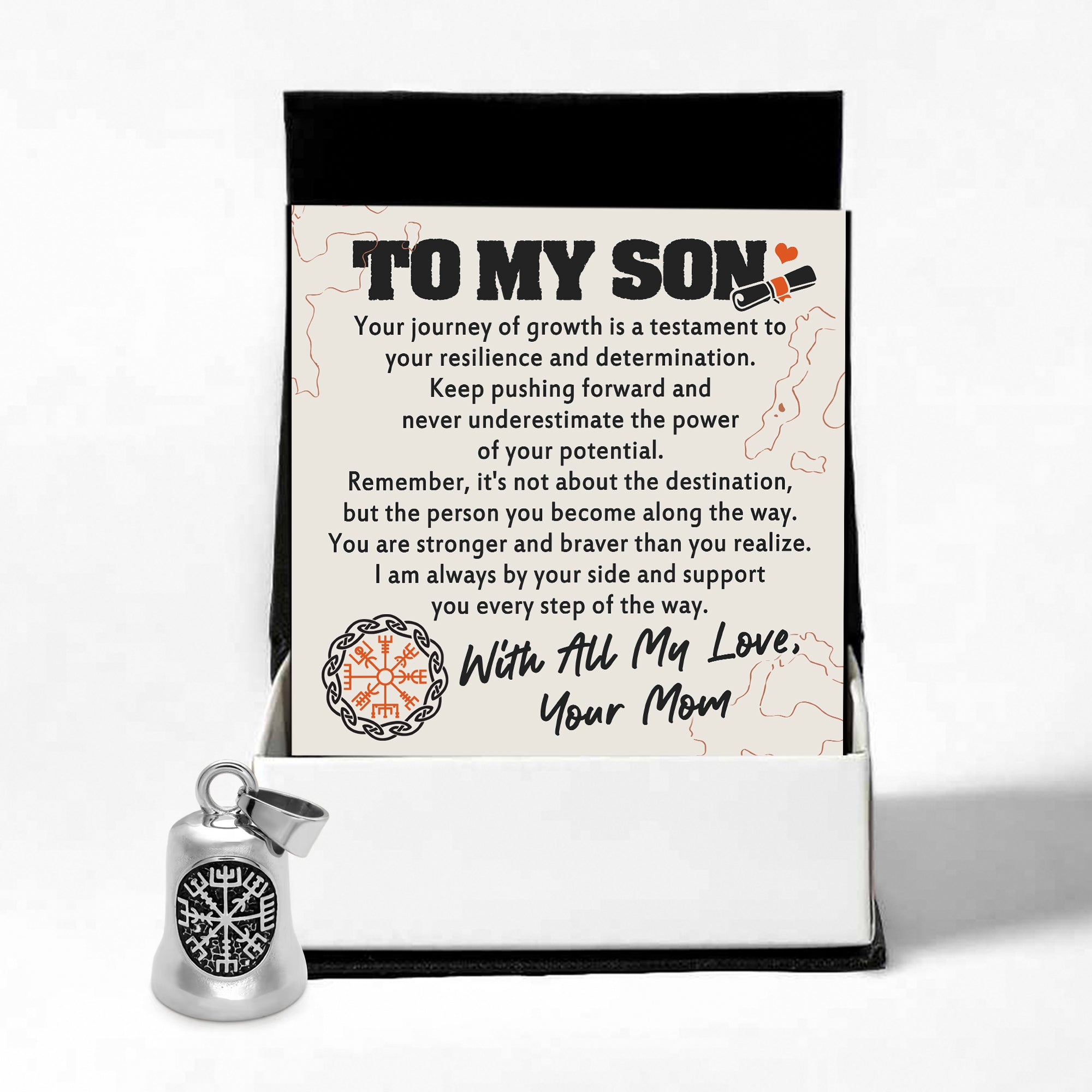 Personalized Viking Compass Bell - Biker - To My Son - From Mom - Keep ...