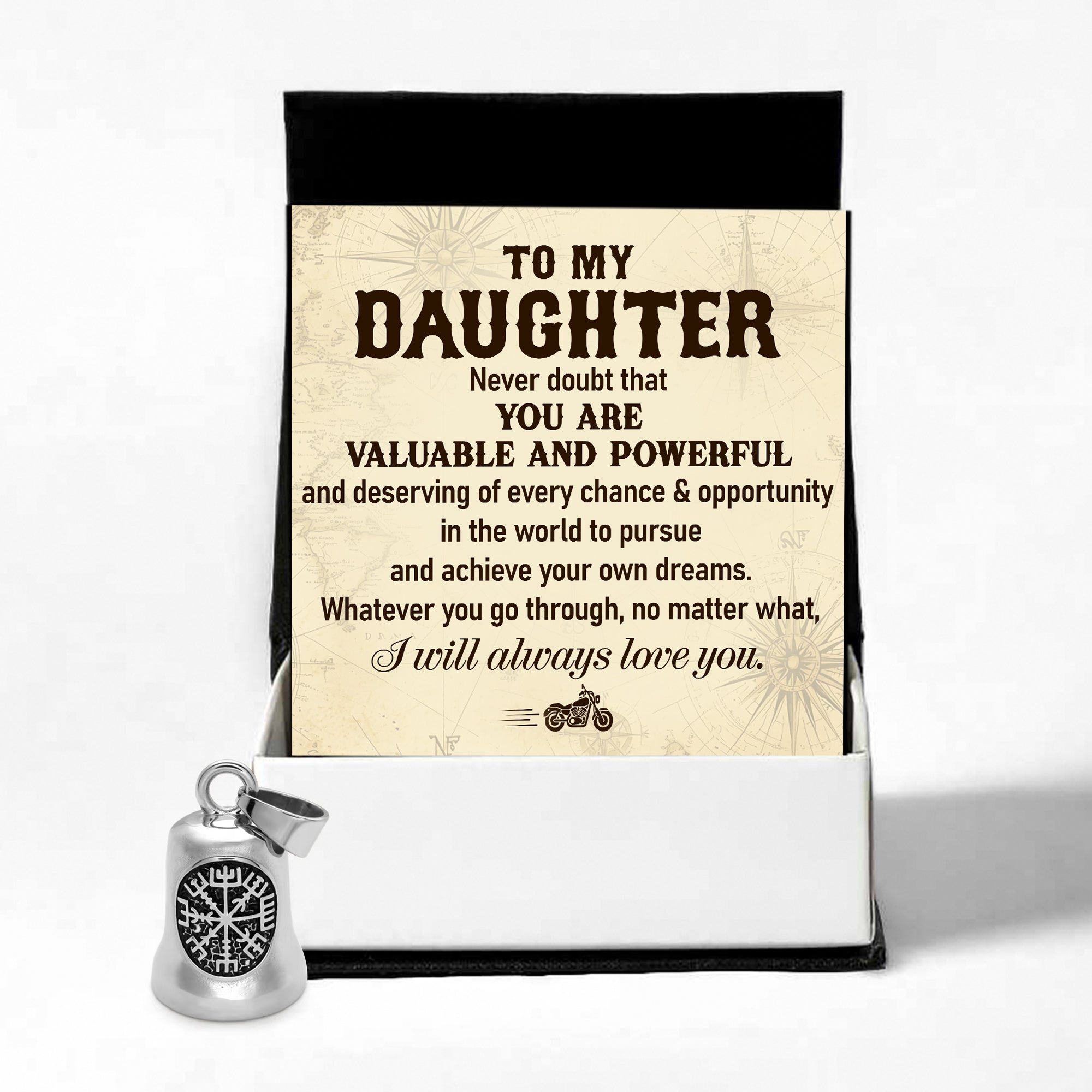 Personalized Viking Compass Bell - Biker - To My Daughter - You Are Va ...